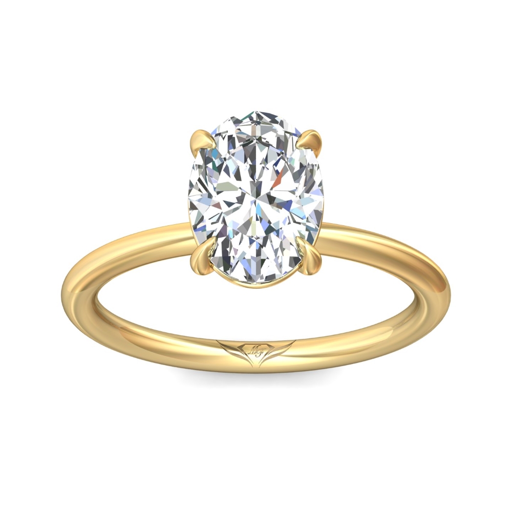 FlyerFit® 14K Yellow Gold Solitaire Engagement Ring - DERS28XSOVYQ-9 ...