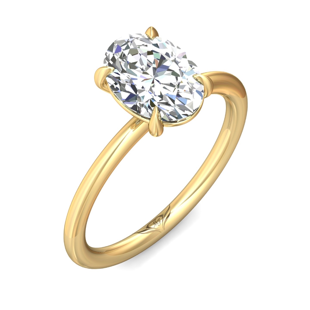 FlyerFit® 14K Yellow Gold Solitaire Engagement Ring - DERS28XSOVYQ-9 ...